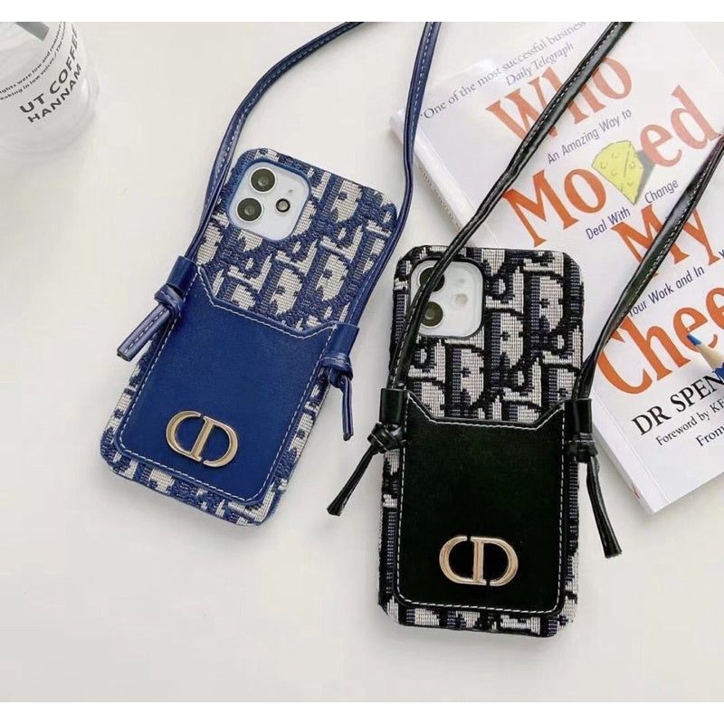 Luxury iPhone Case With Card Pocket & Lanyard – Easy-Cases